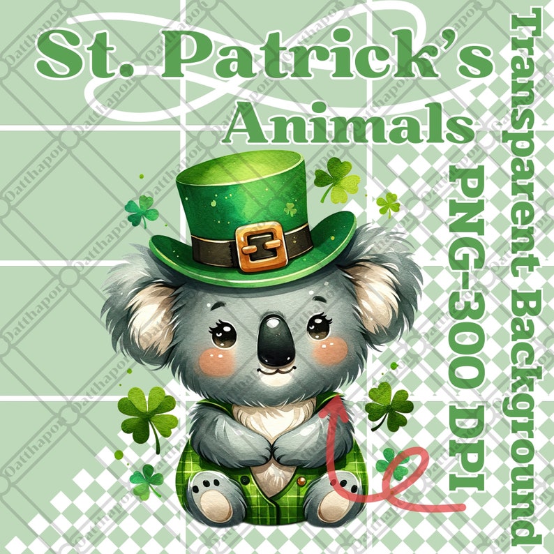 Watercolor Saint Patricks, Animals Clipart, 12 PNG, Festive Animals, St ...