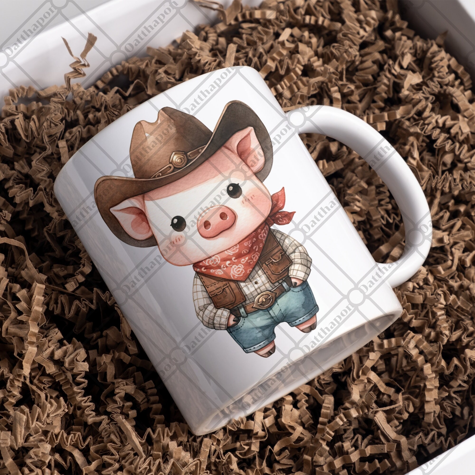 Watercolor Clipart Cowboy Animals, Digital Download, Clipart Bundle ...