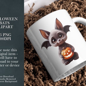 Cute Halloween Bats, 25 PNG Clipart Bundle, Instant Download ...