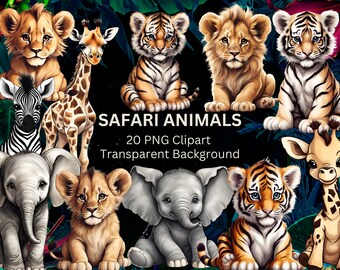 Safari Clipart, Safari Clip Art, Lion, Tiger, Snake, Elephant, Zebra ...