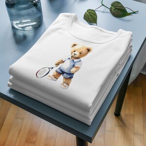 Tennis Teddy Clipart, 20 PNG Clipart Bundle, Instant Download ...