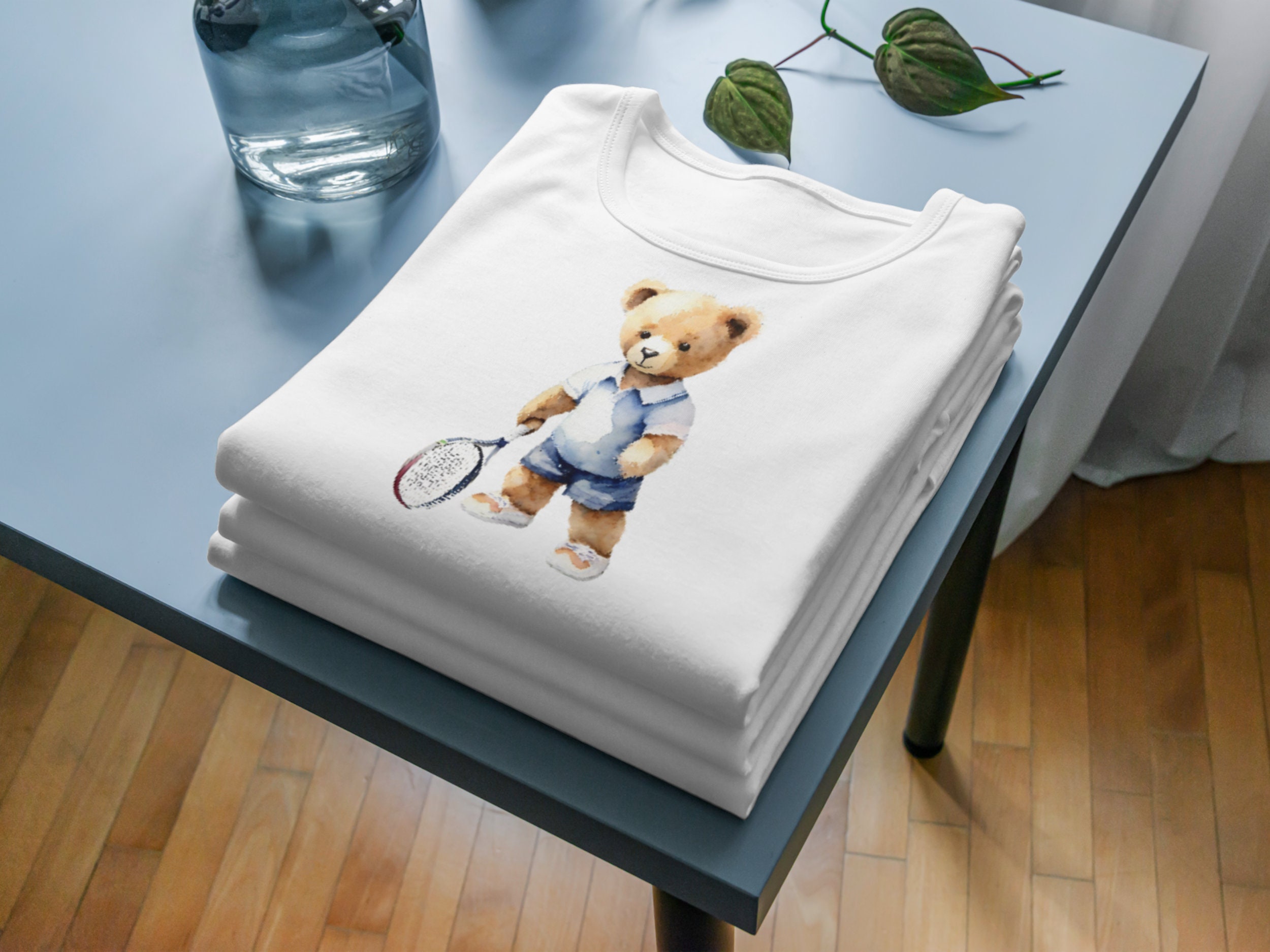 Tennis Teddy Clipart, 20 PNG Clipart Bundle, Instant Download ...
