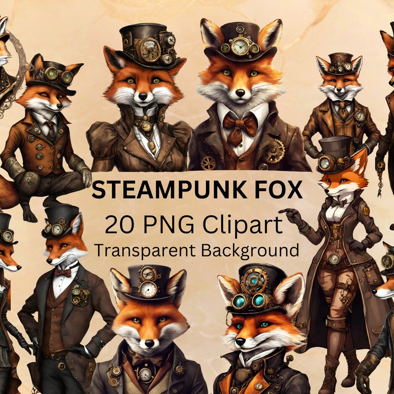 Steampunk Fox - Etsy