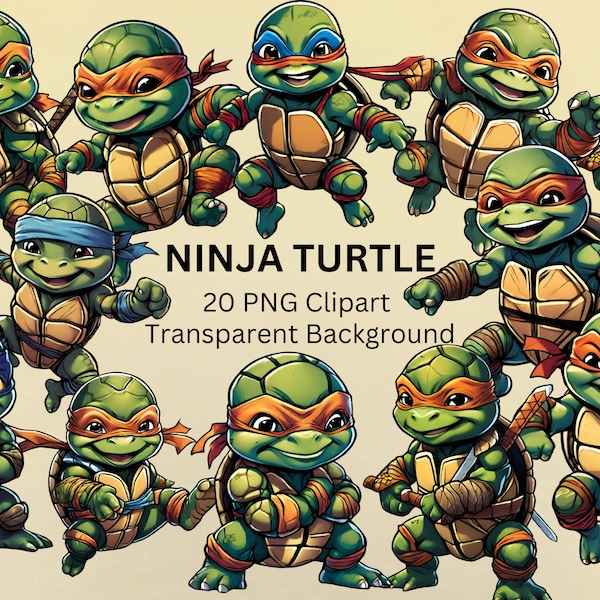 Ninja Turtle Clipart - Etsy