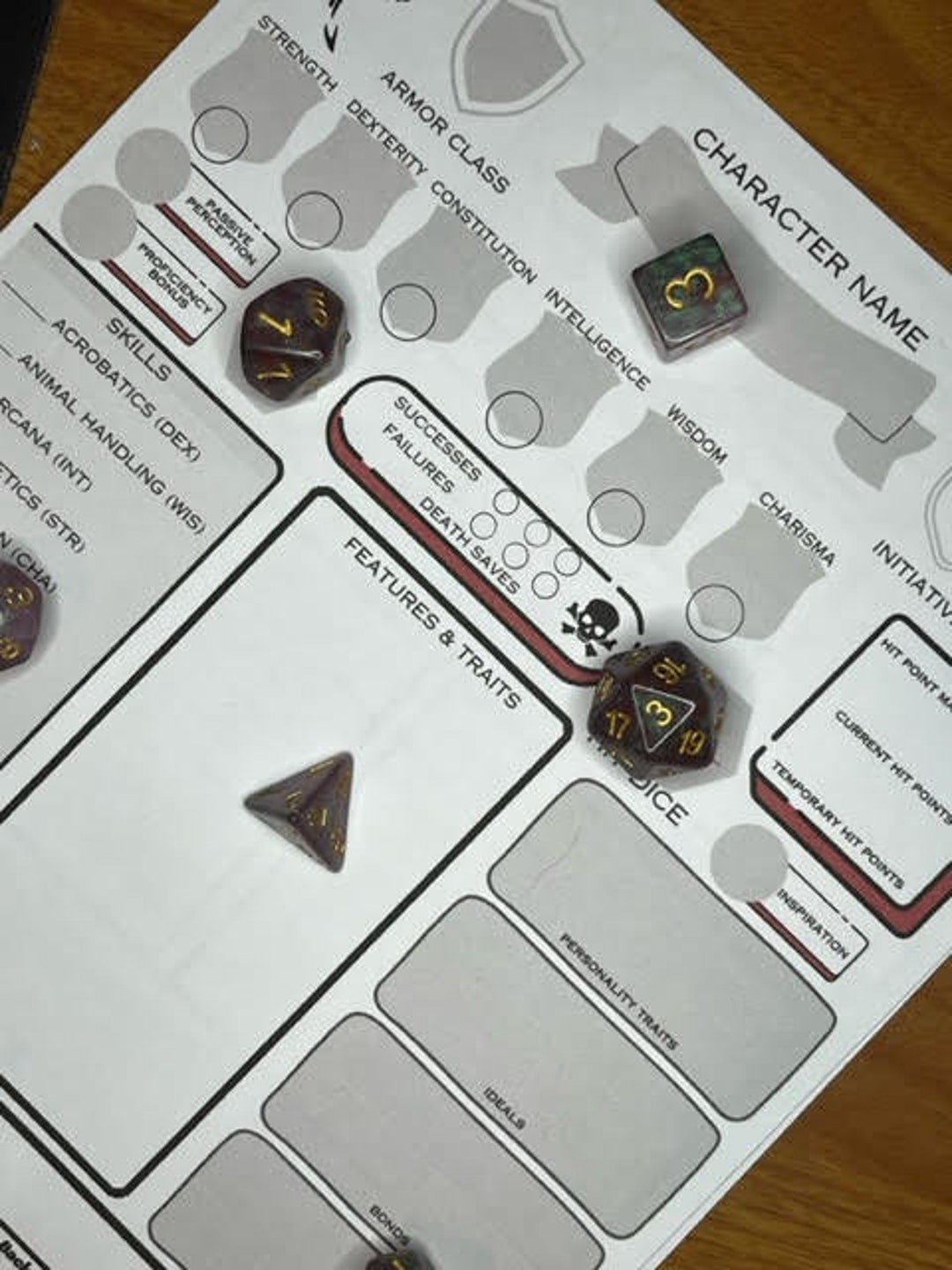 Dnd Character Sheet PDF Digital Download - Etsy
