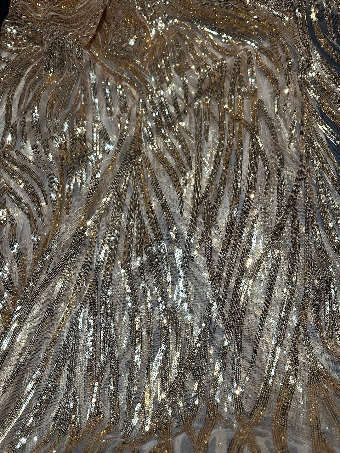 Sequin With Mesh Fabric, Fashion Lace Sequins Embroidery, Textile for ...