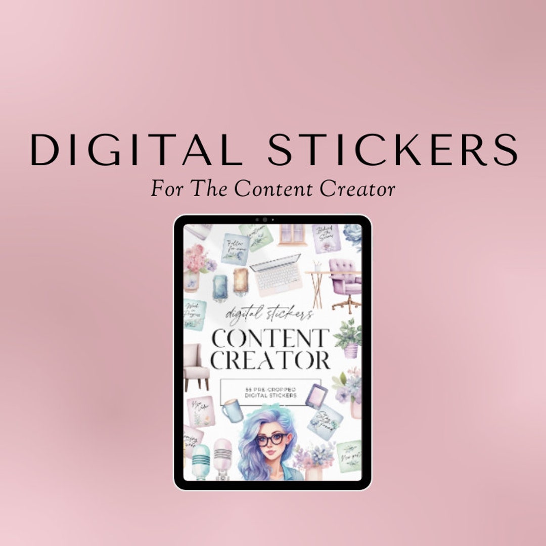 Digital Stickers for Content Creators - Etsy