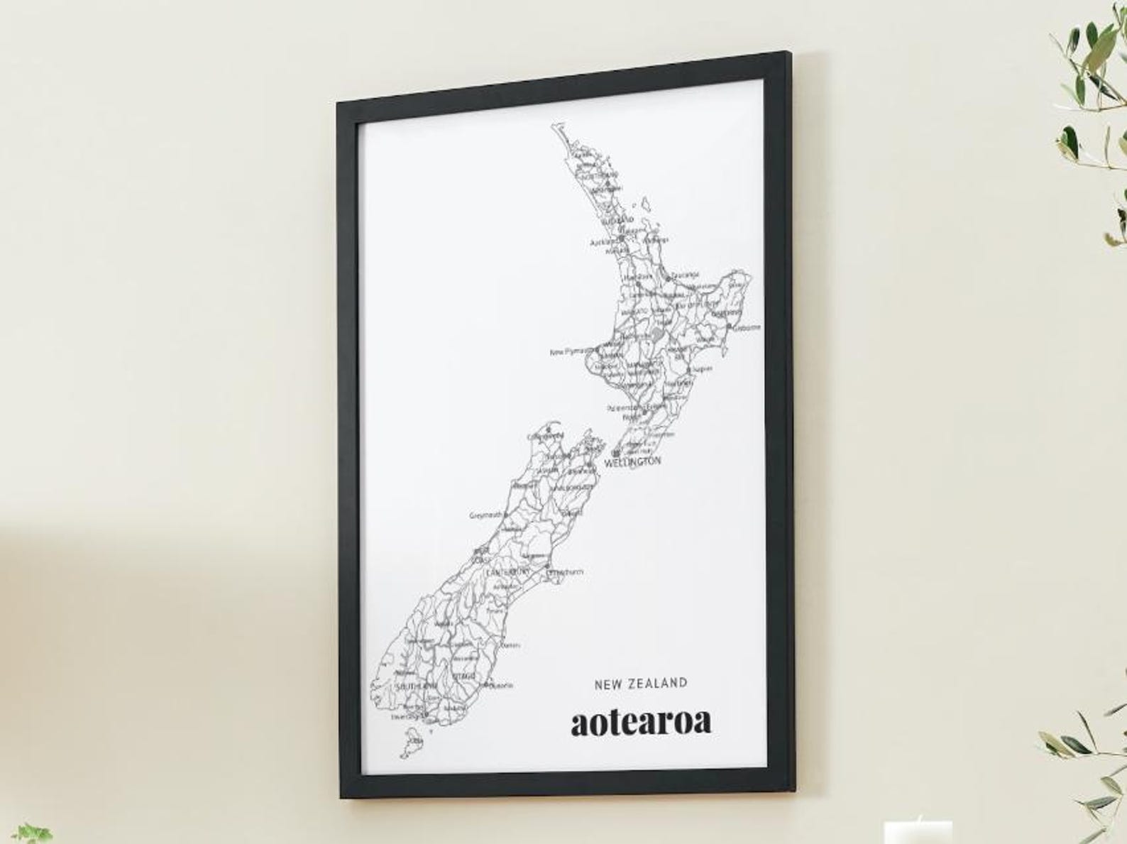 New Zealand Map - Print New Zealand Map - Poster Download New Zealand ...
