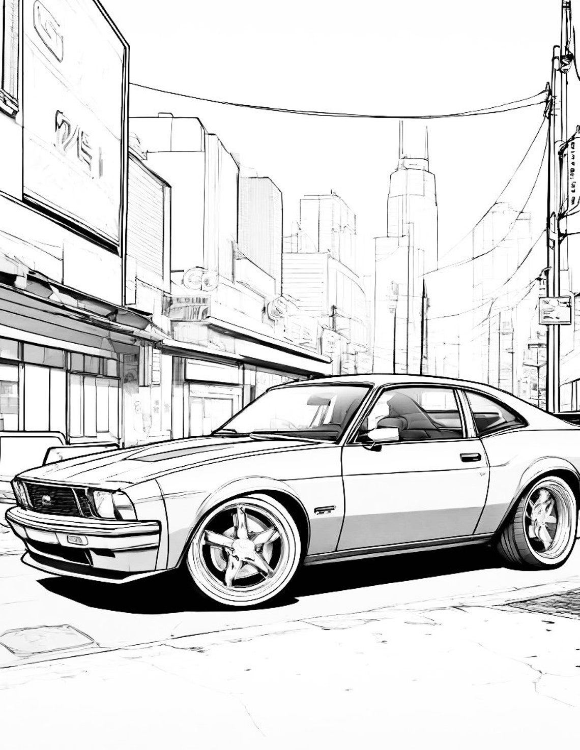 GTA Game Characters Cars Coloring Book 30 Coloring Pages Realistic ...