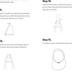 Mini Hobo Bag PDF Sewing Pattern - Etsy