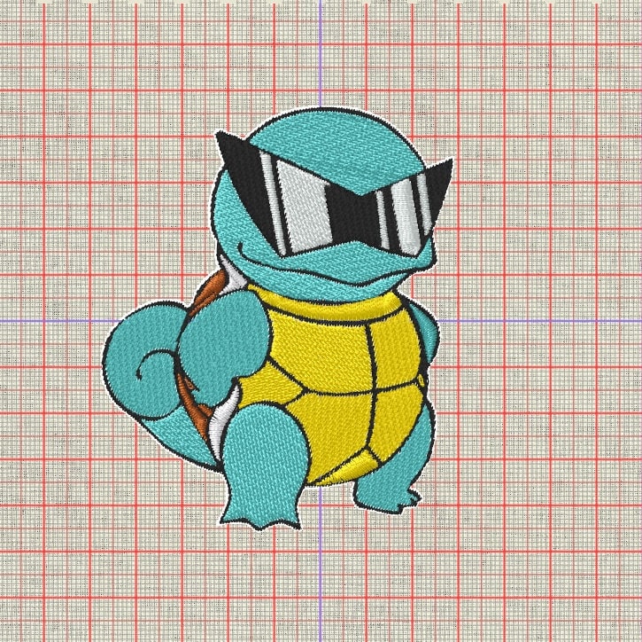 Sunglasses Squirtle Embroidery Design - Etsy