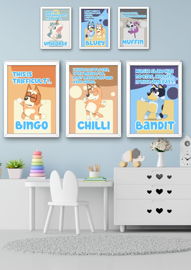 Bluey Quotes, Set of 6 X Print Bundle, Bluey, Bingo, Bluey Print, Kids ...