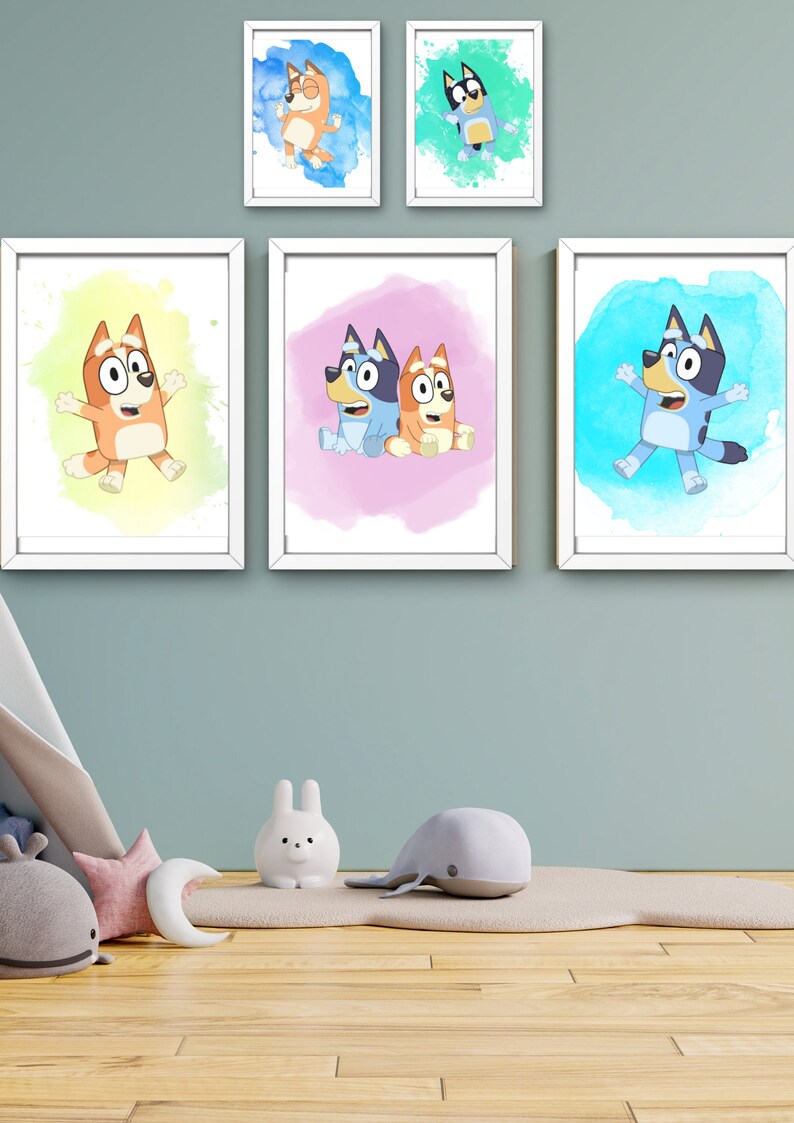 Bluey Set of 5 X Print Bundle, Bluey, Bingo, Bluey Print, Kids ...