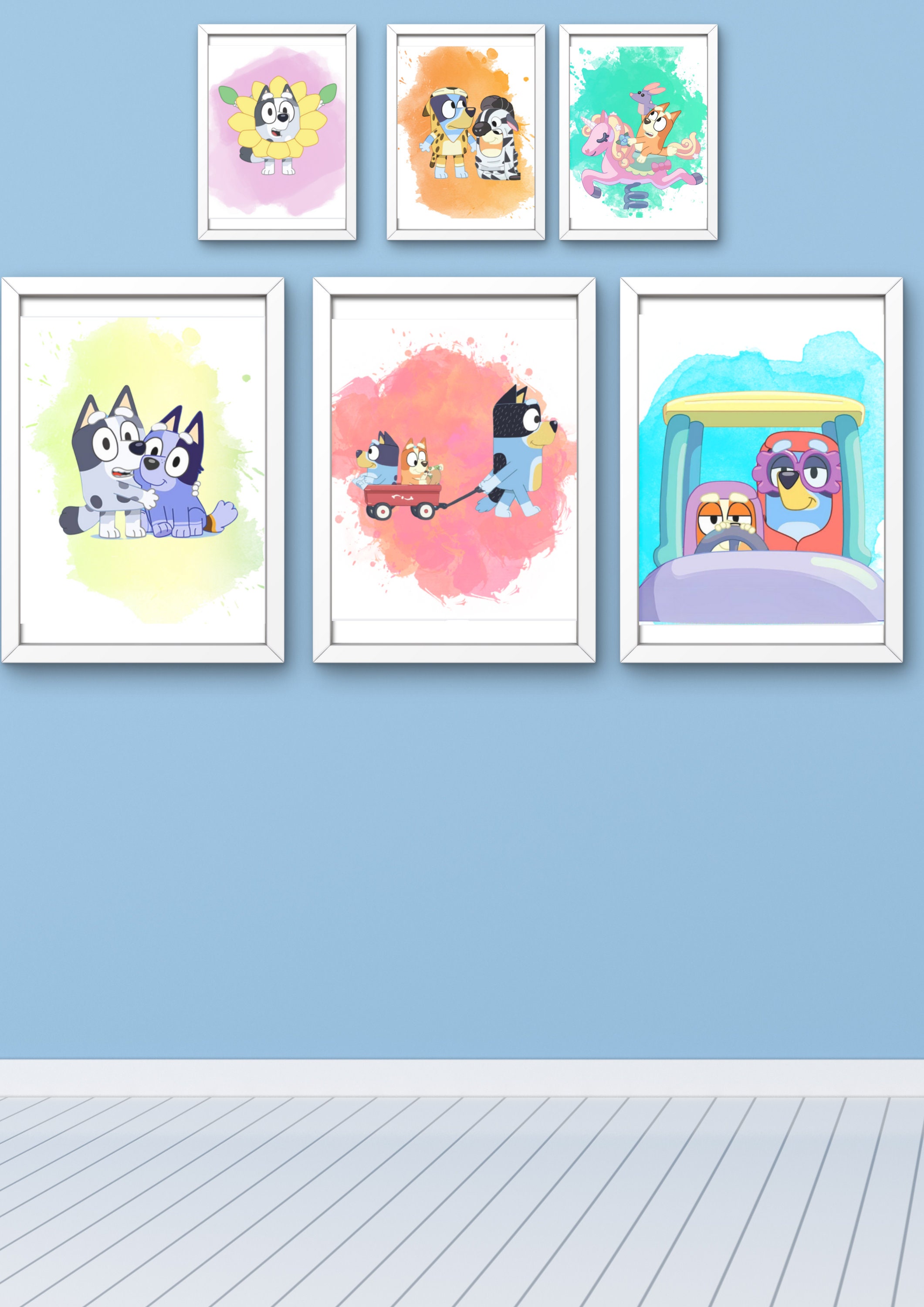 Bluey Set of 6 X Print Bundle, Bluey, Bingo, Muffin, Bluey Print, Kids ...