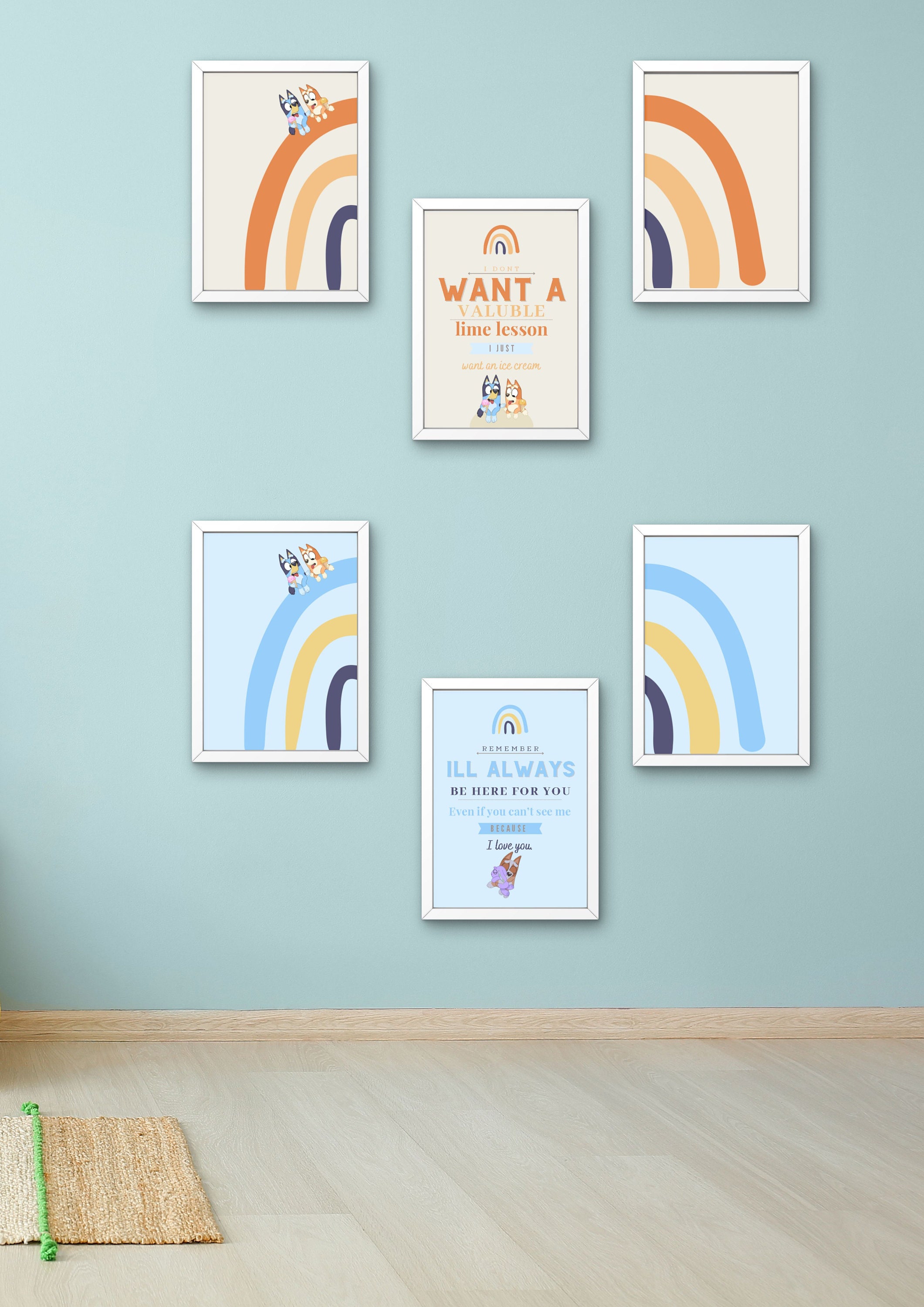 Bluey Set of 8 X Print Quote Bundle, Bluey, Bingo, Bluey Print, Kids ...