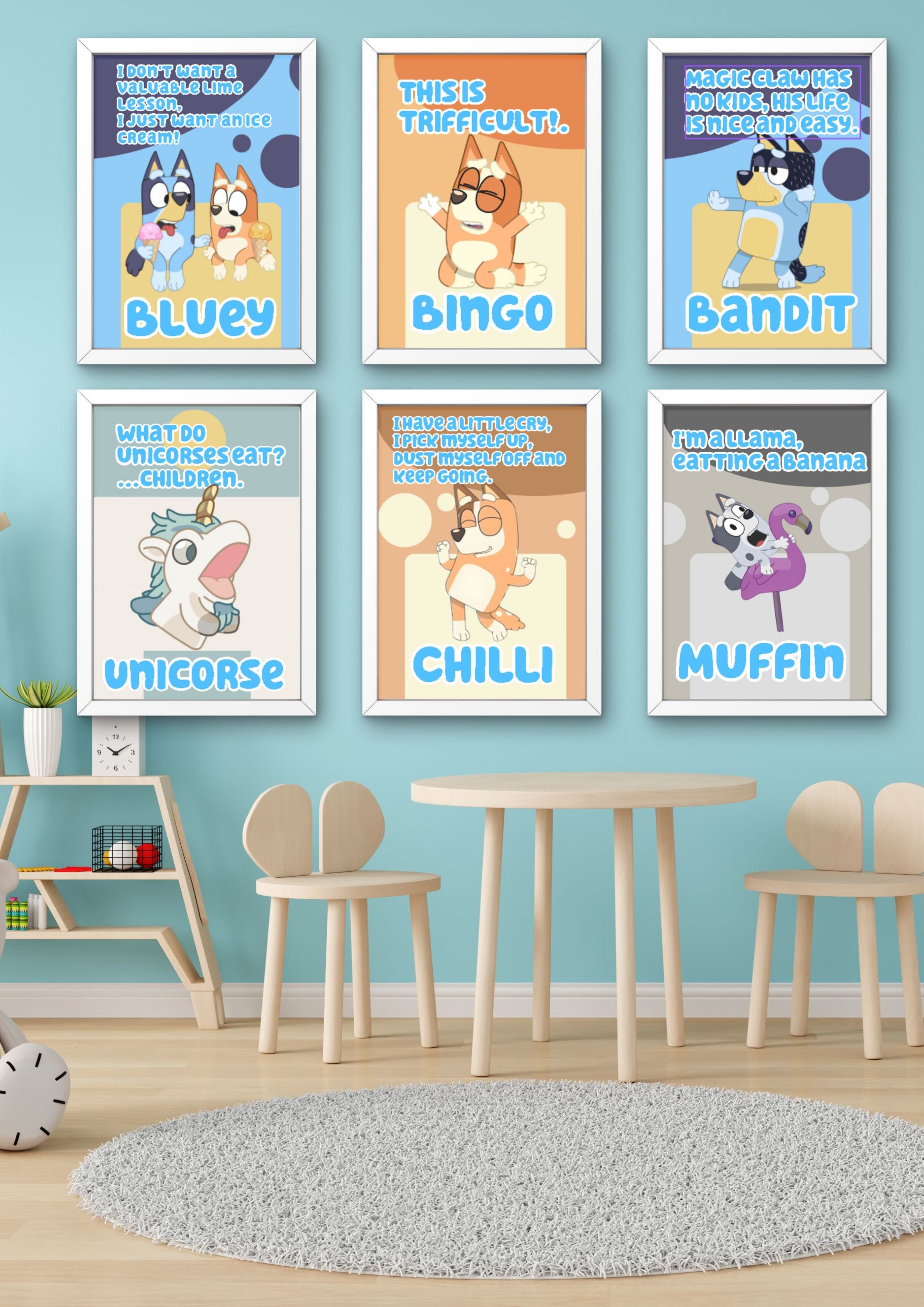 Bluey Quotes, Set of 6 X Print Bundle, Bluey, Bingo, Bluey Print, Kids ...