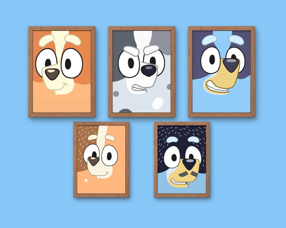 Bluey Printable Art, Bluey Prints Decor for Kids Room Bluey Nursery Art ...