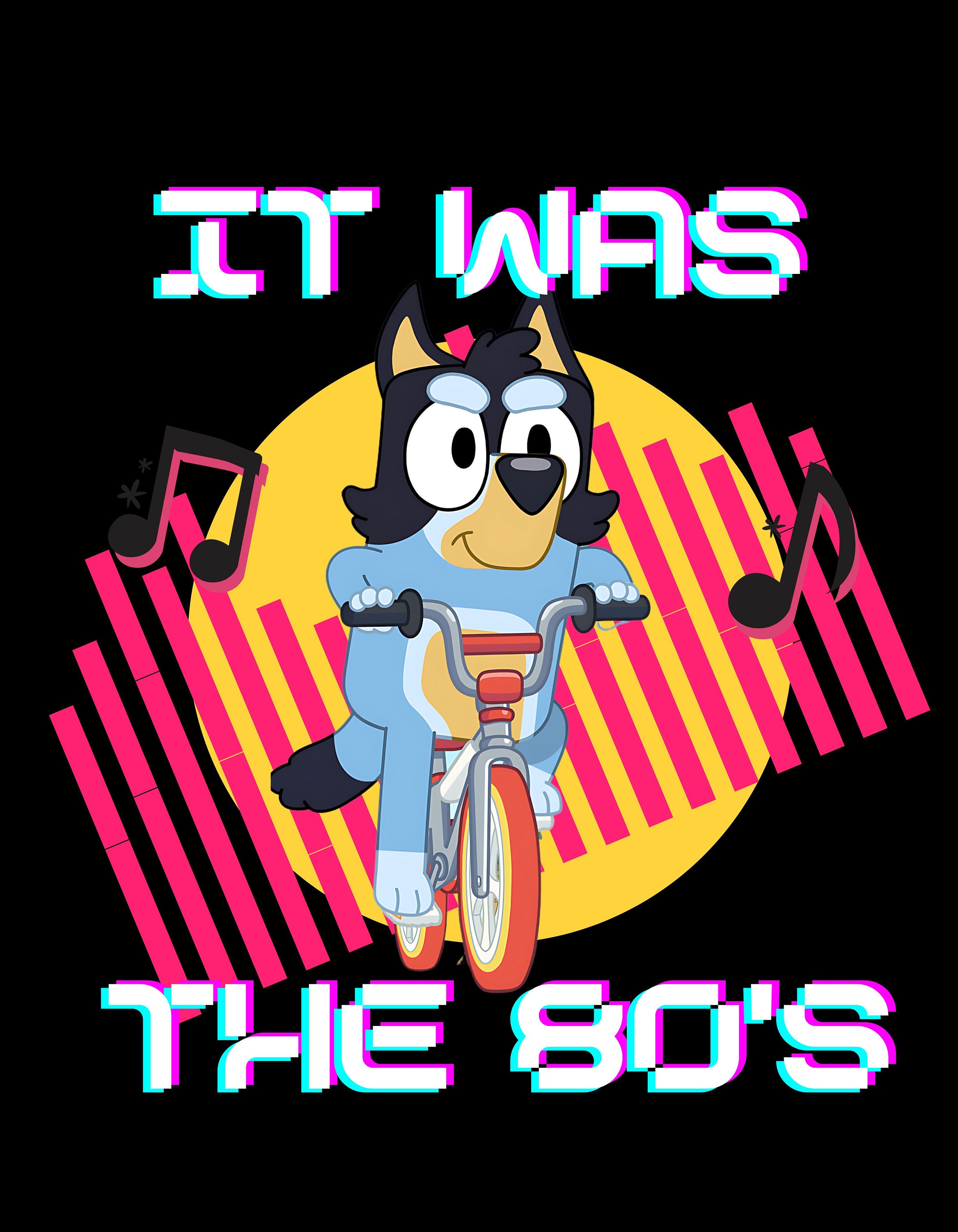 Bluey SVG Bandit Dad: It Was the 80s SVG, PNG, Transparent Background ...