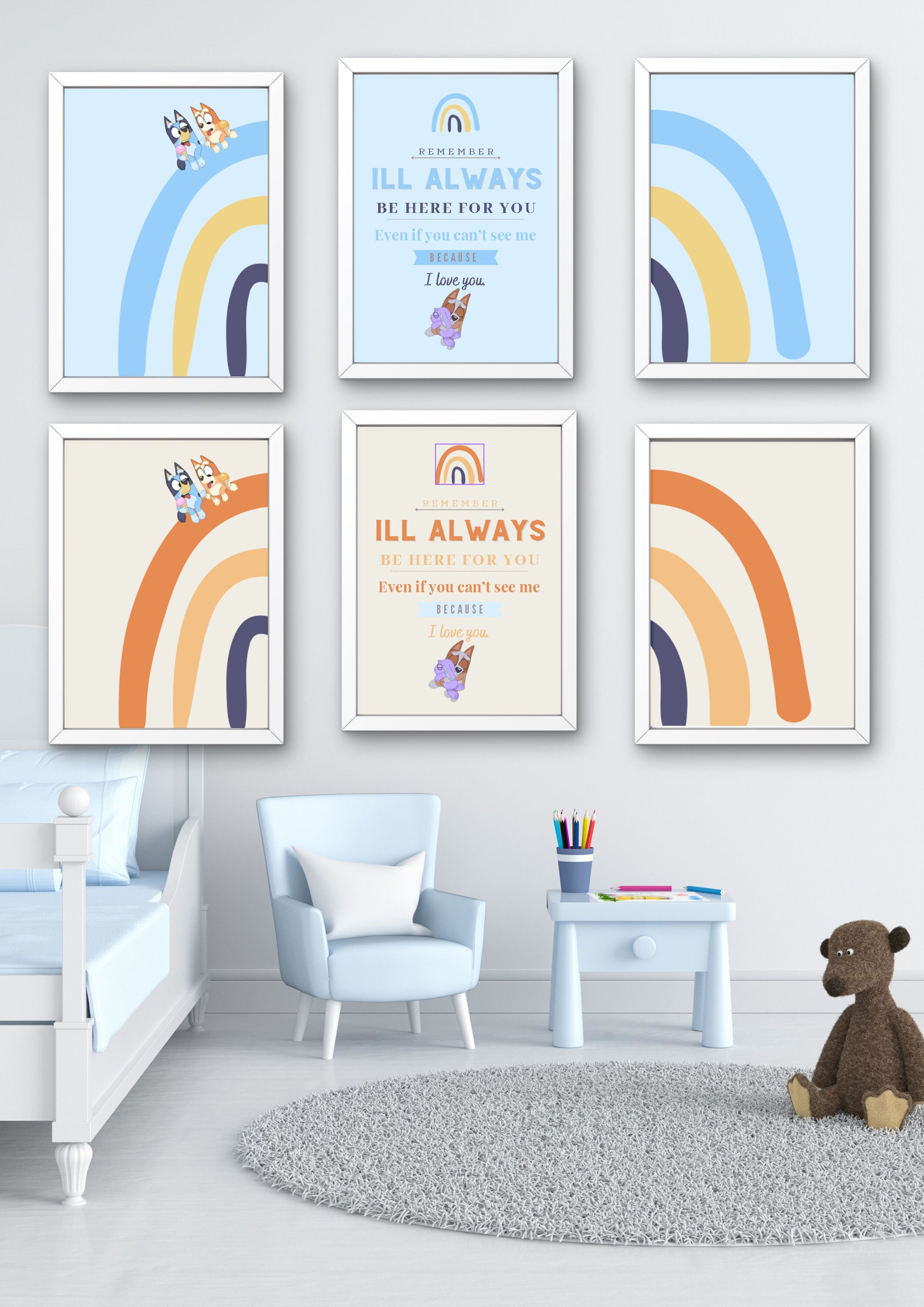 Bluey Set of 8 X Print Quote Bundle, Bluey, Bingo, Bluey Print, Kids ...