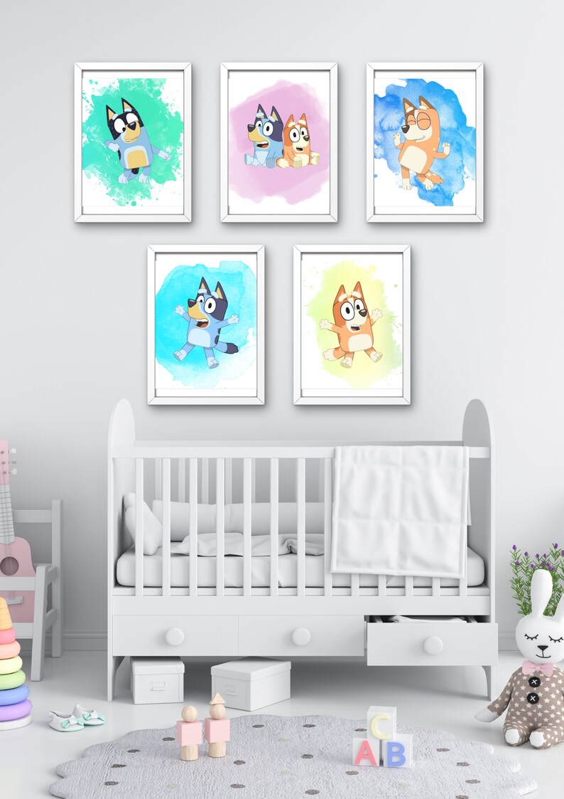 Bluey Set of 5 X Print Bundle, Bluey, Bingo, Bluey Print, Kids ...