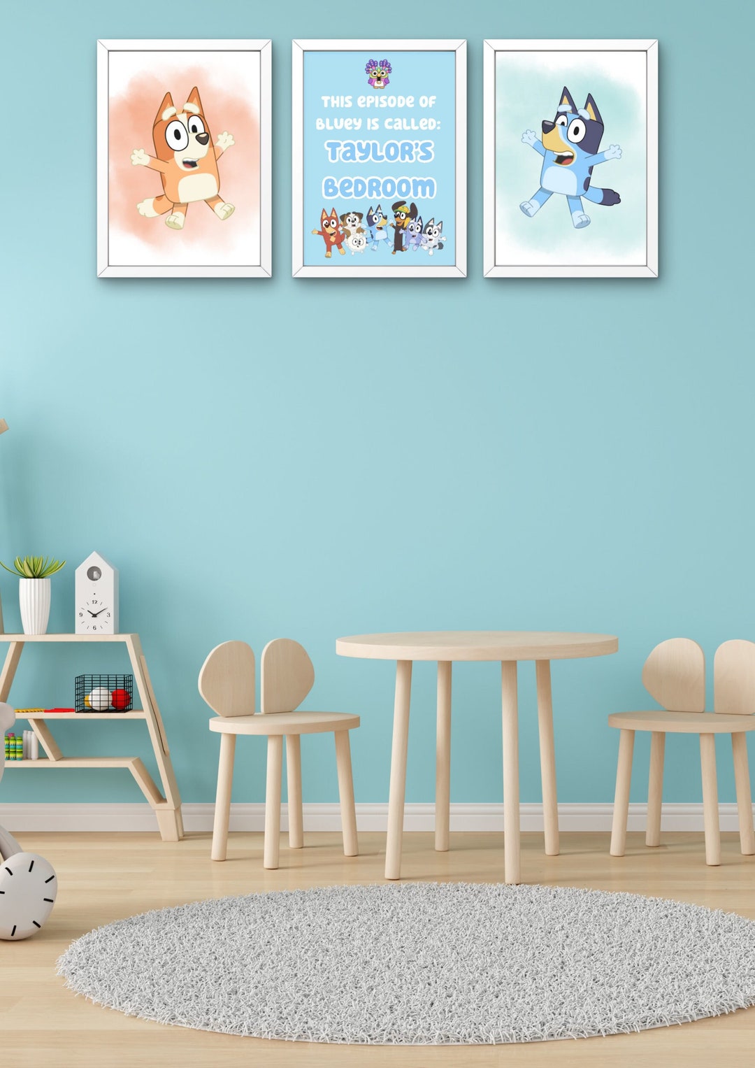 Bluey Set of 3 A4 Prints, Bluey, Bingo, Personalised Bluey Print, Kids ...