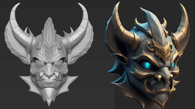 Custom 3d-printed Gargoyle Head Piece - Etsy