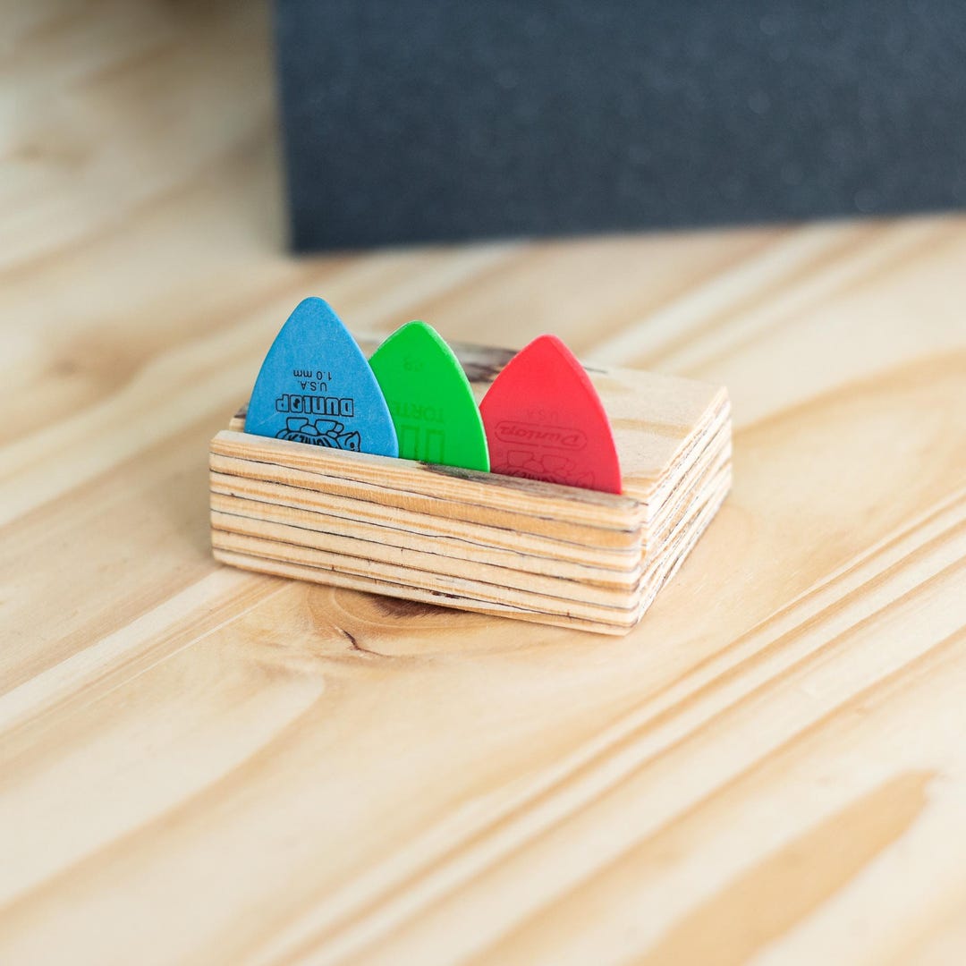 Wooden Guitar Pick Holder - Simple & Minimalist Design, Eco-friendly ...
