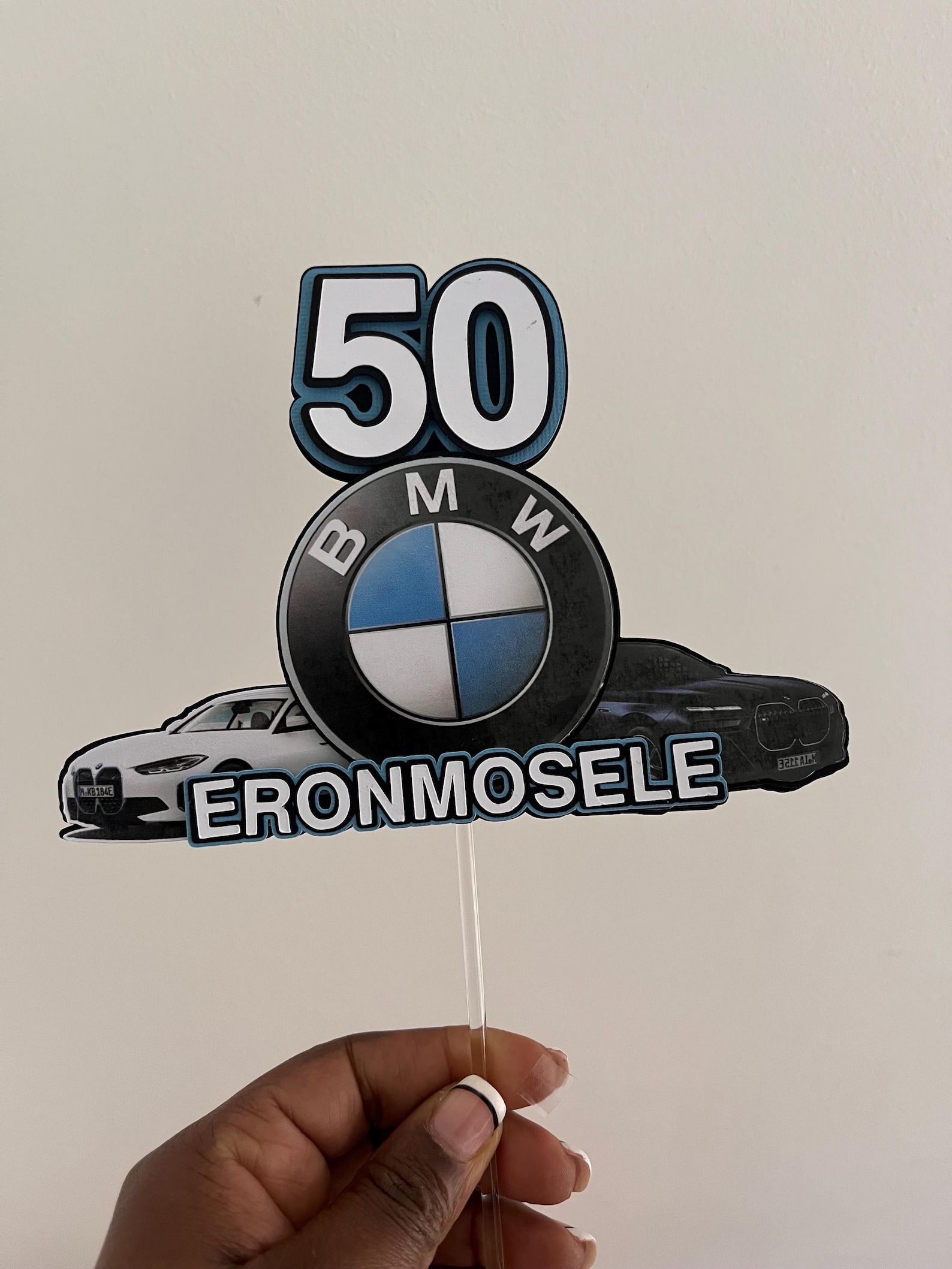 BMW Car Cake Topper, Personalized Cardstock Birthday Decor - Etsy