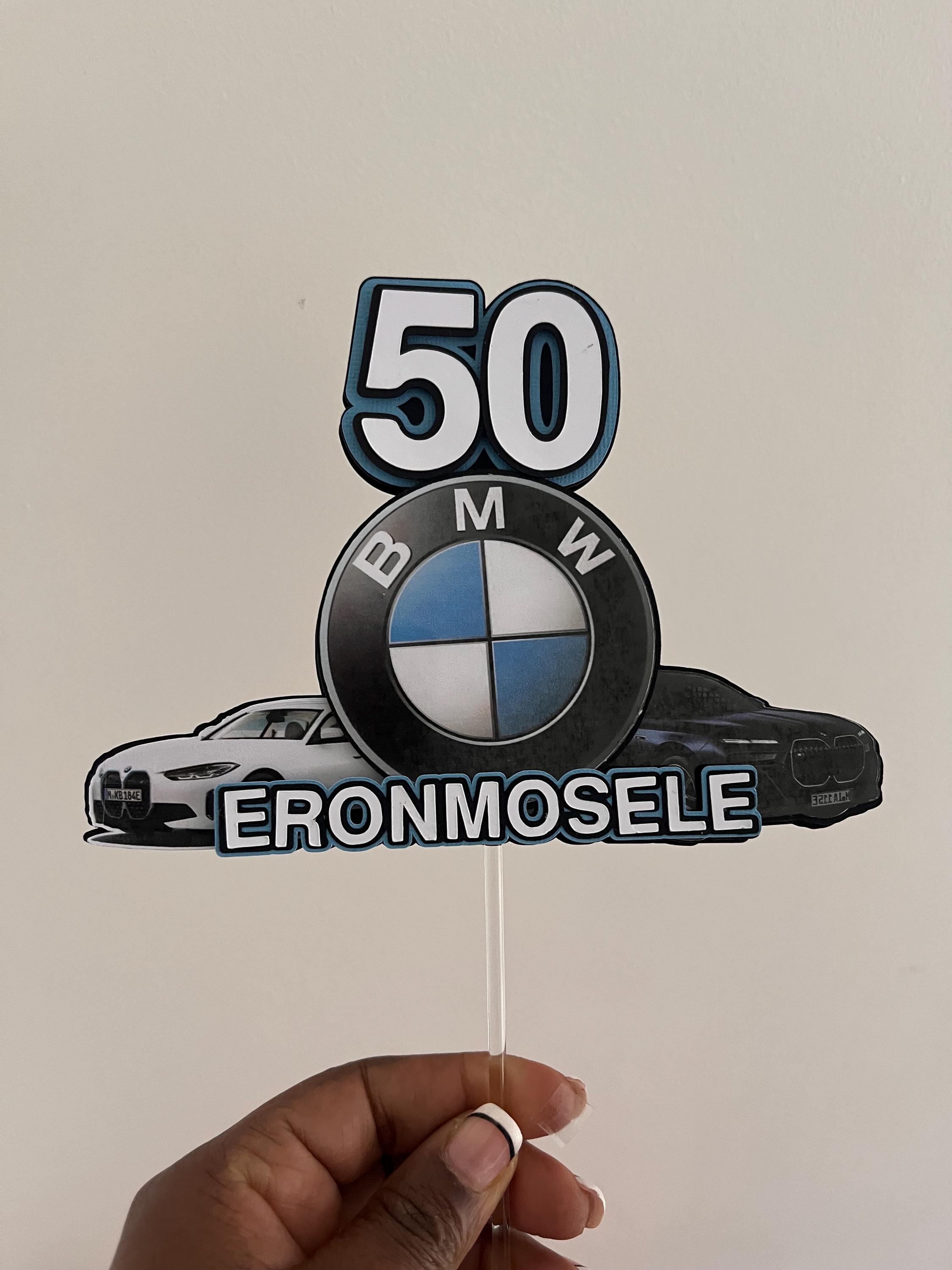 BMW Car Theme Cake Topper, Luxury Car Cake Topper,custom Cake Decor for ...