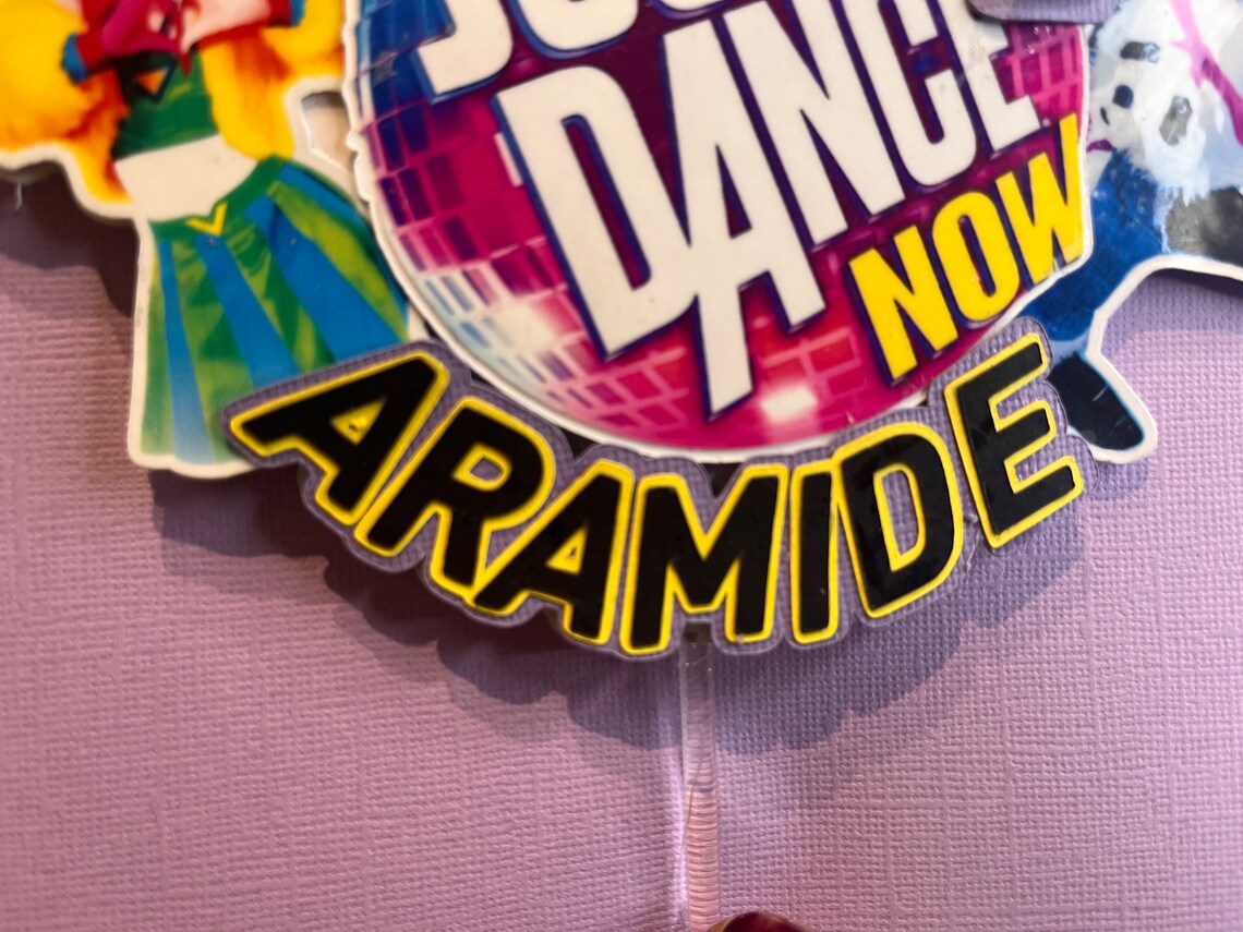 Just Dance Personalised Cake Topper, Just Dance Birthday Decoration ...