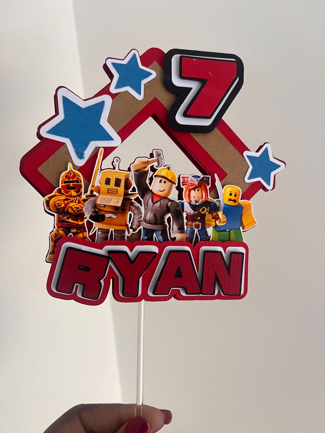 Custom Roblox Cake Topper, Personalized Birthday Party Decor - Etsy