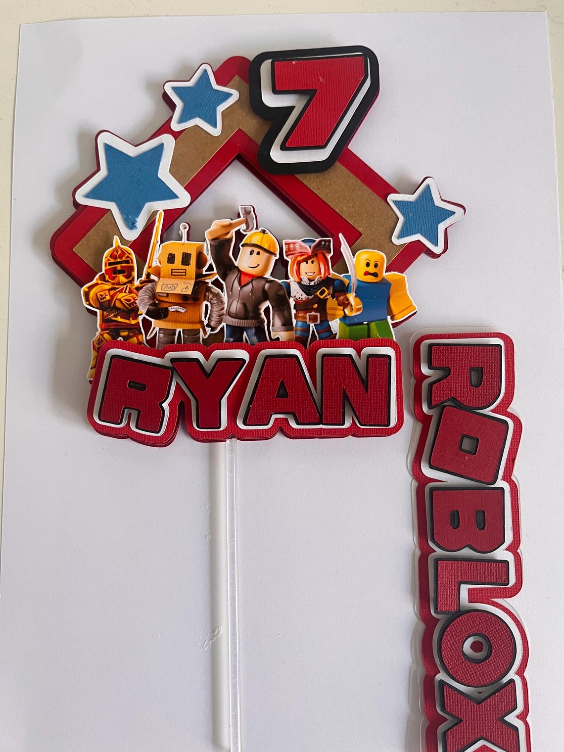 Custom Roblox Cake Topper, Personalized Birthday Party Decor - Etsy