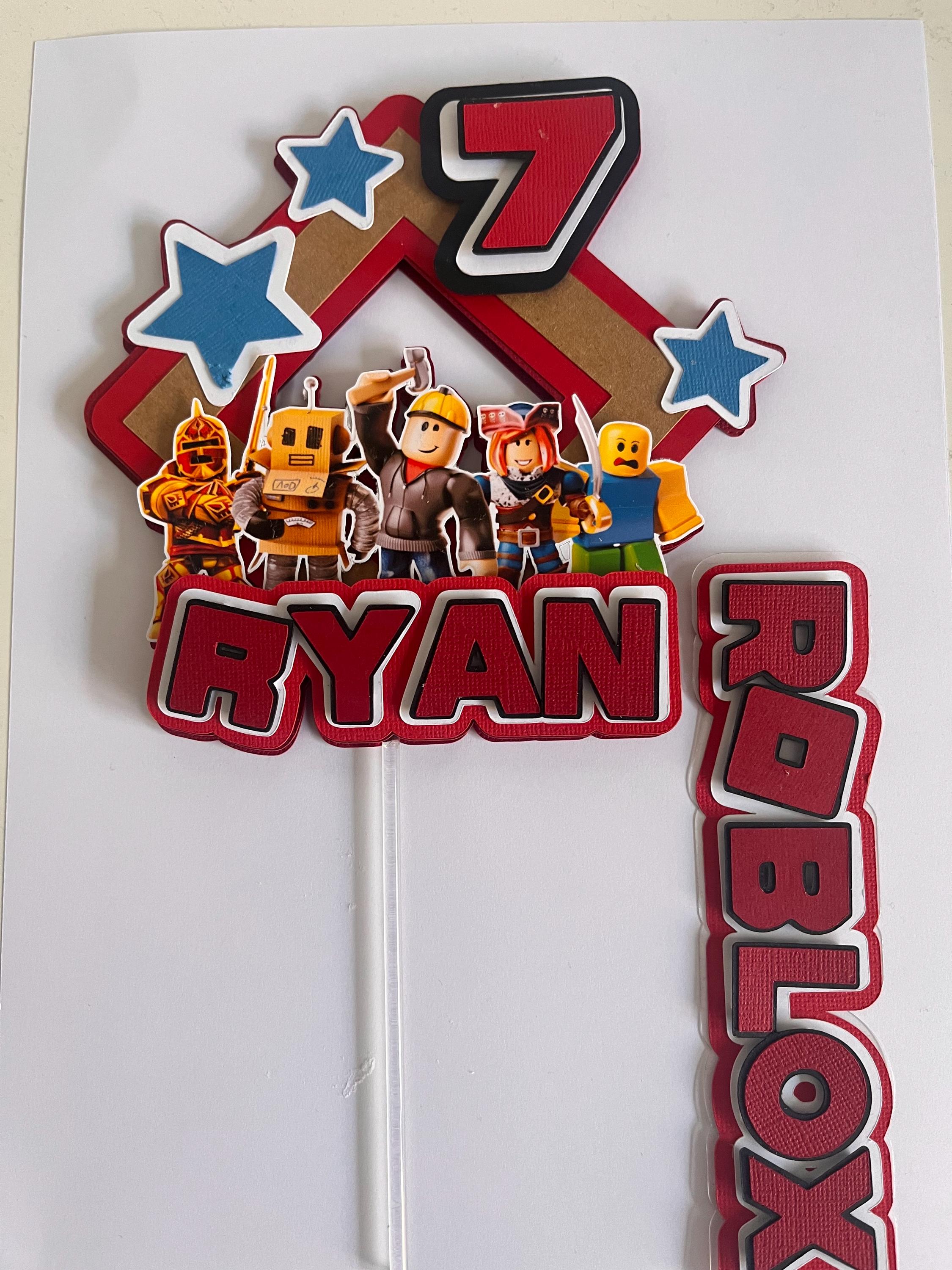 Custom Roblox Cake Topper, Personalized Birthday Party Decor - Etsy