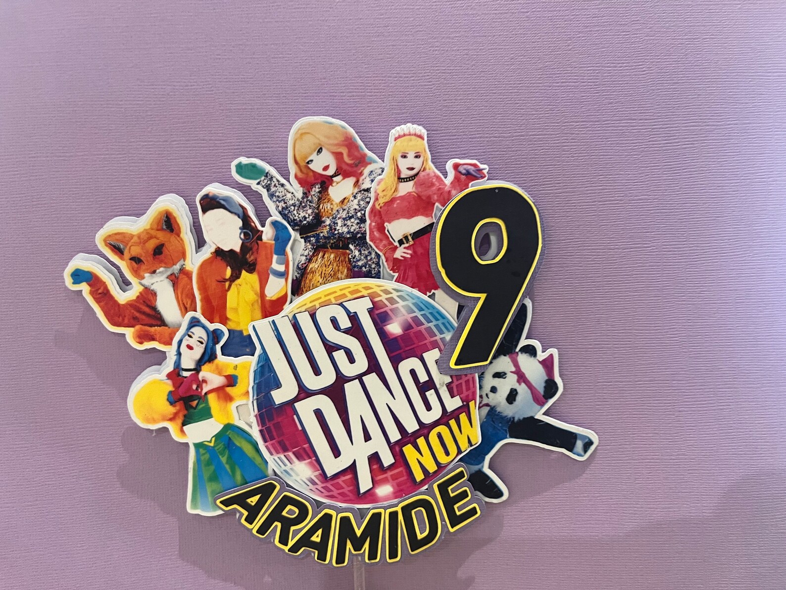 Just Dance Personalised Cake Topper, Just Dance Birthday Decoration Decor With Name & Age - Etsy