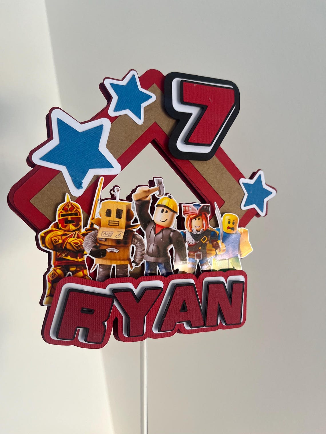 Custom Roblox Cake Topper, Personalized Birthday Party Decor - Etsy