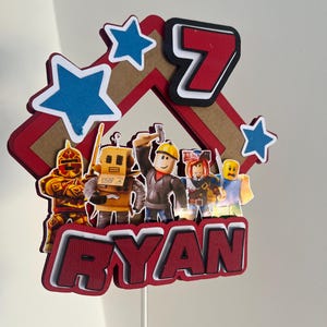 Roblox Cake Topper, Custom Roblox Birthday Cake Topper – High-quality ...