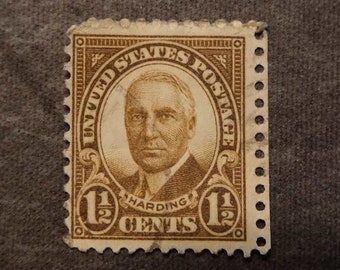 Rare Vintage 1 1/2 Cent Harding Stamp - Etsy