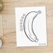 Banana Fruit Coloring Page for Kids and Adults Simple Easy Food ...