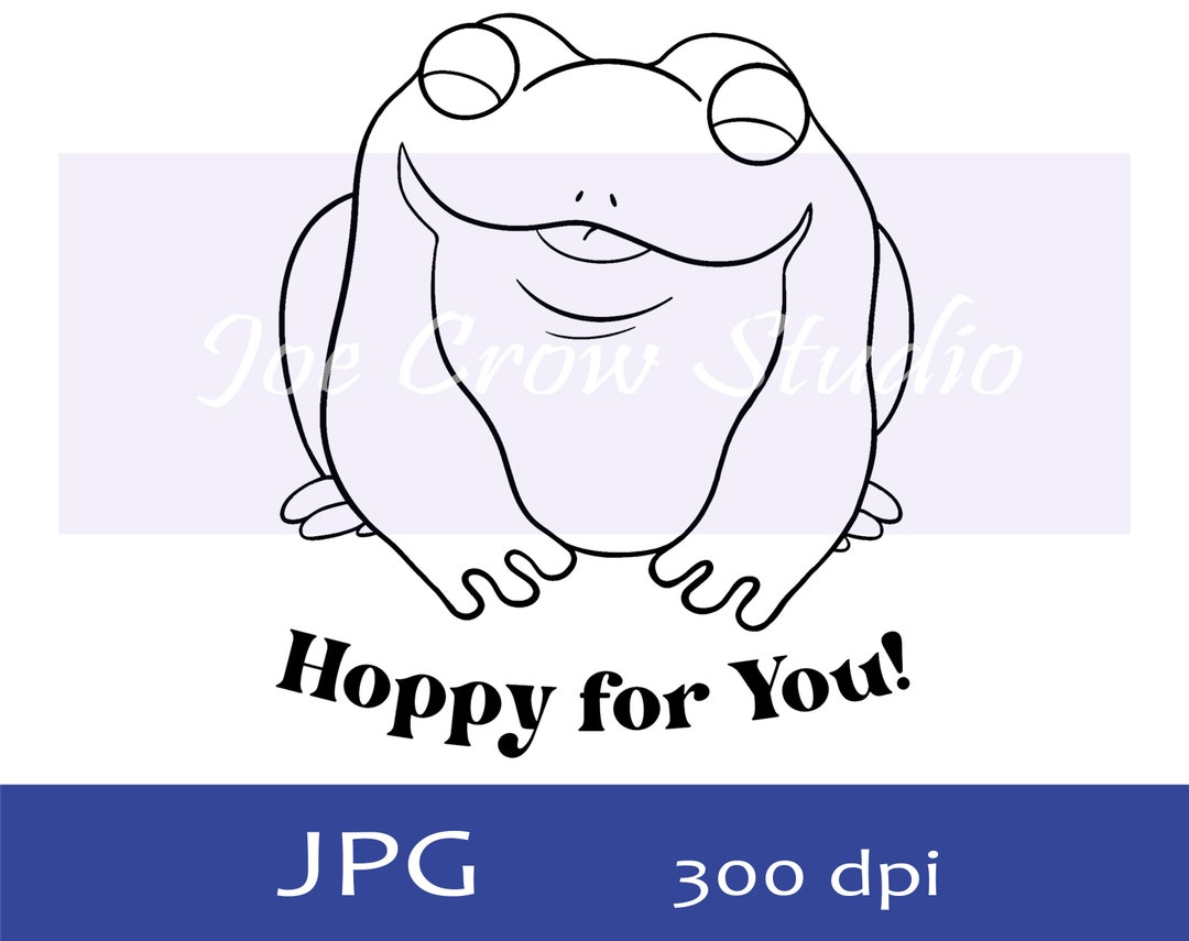 Hoppy for You Cute Chubby Toad Coloring Page Animal Drawing for Kids ...