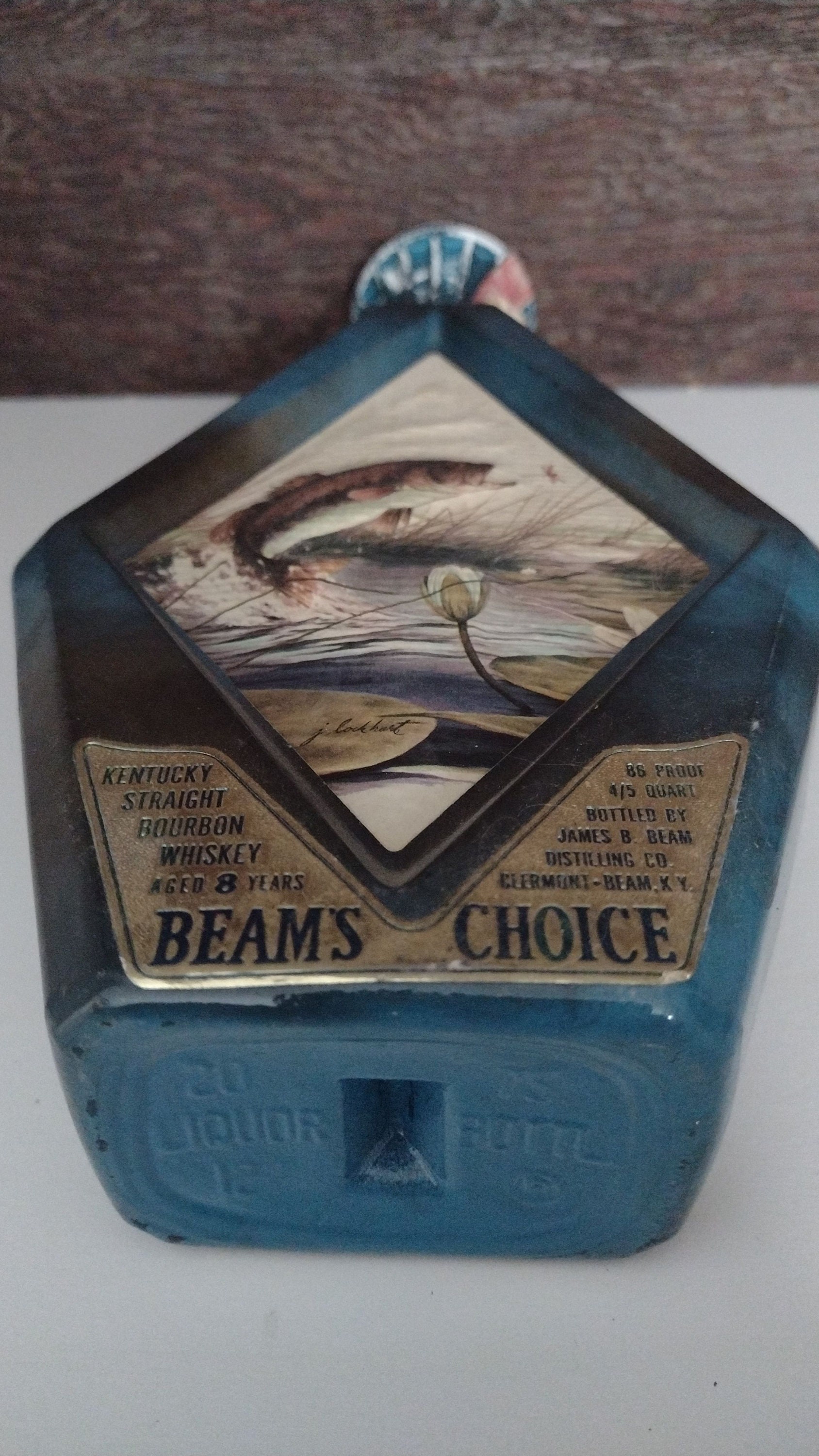 Vintage-1970's largemouth Bass by James Lockhart Jim Beam Whiskey ...