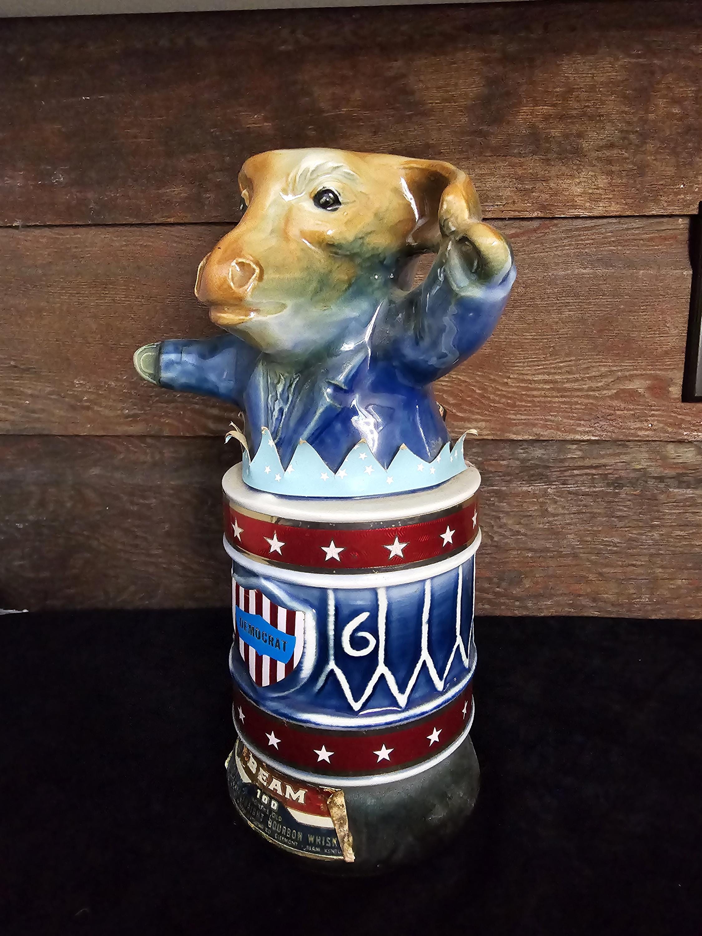 Vintage Jim Beam Democrat Decanter Donkey Politics - Etsy