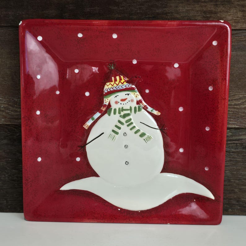 Oneida Snowmates Snowman Plate by Debbie Taylor-kerman - Etsy