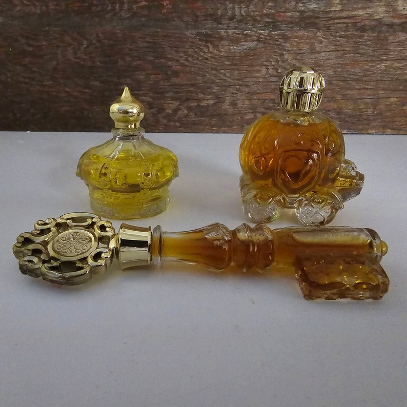 Vintage Avon Miniature Fragrance Bottles, Skeleton Key, Crown ...