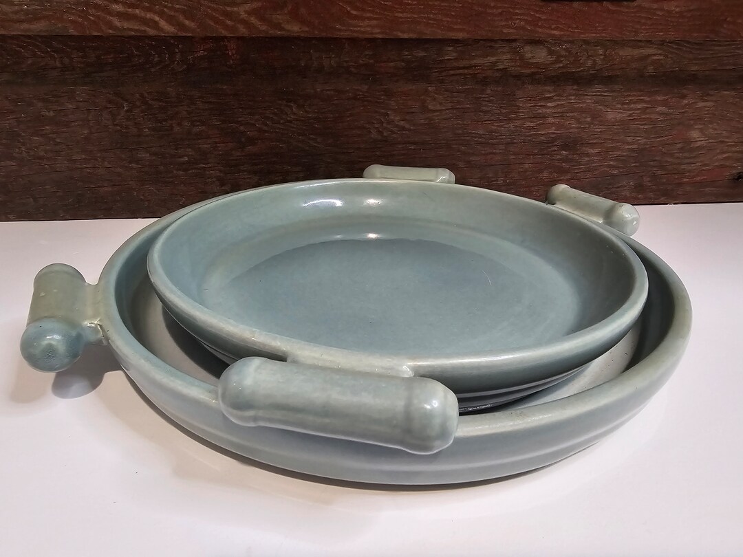 Red Wing Serving Platter / Bowl With Handle, Seafoam Green,vintage - Etsy