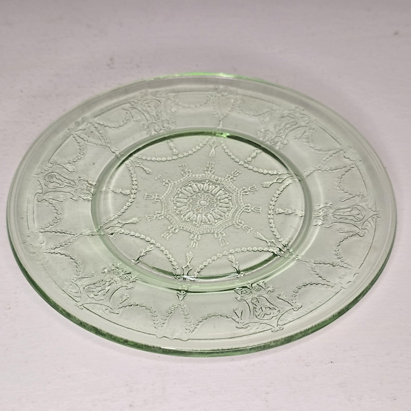 Vintage Glass Plates - Etsy