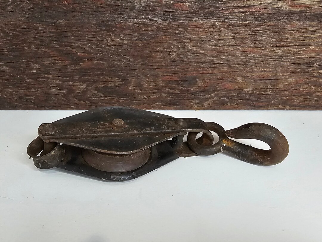 Snatch Block From Farm, Barn, Antique, Pulley and Hook, Collectible - Etsy