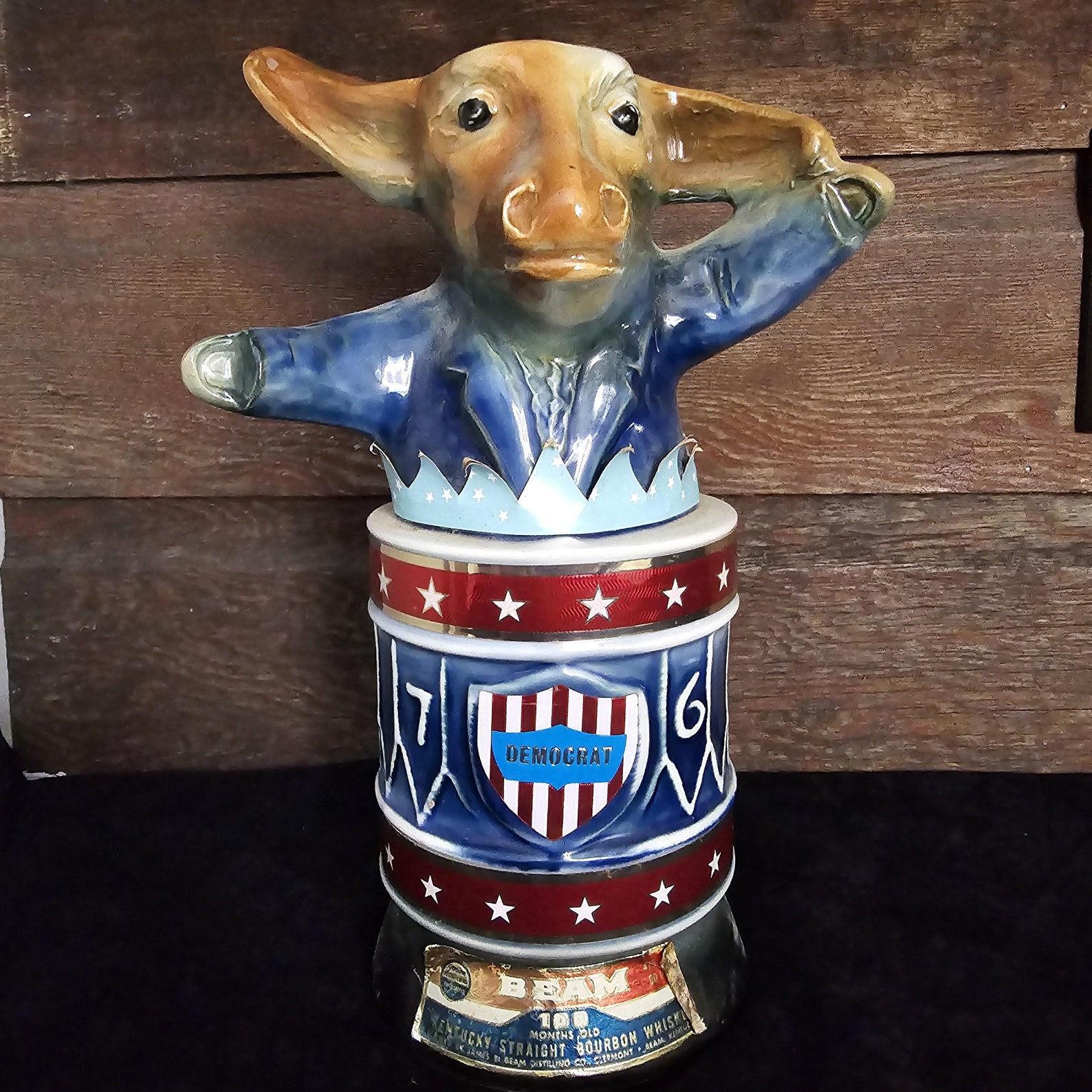 Vintage Jim Beam Democrat Decanter Donkey Politics - Etsy