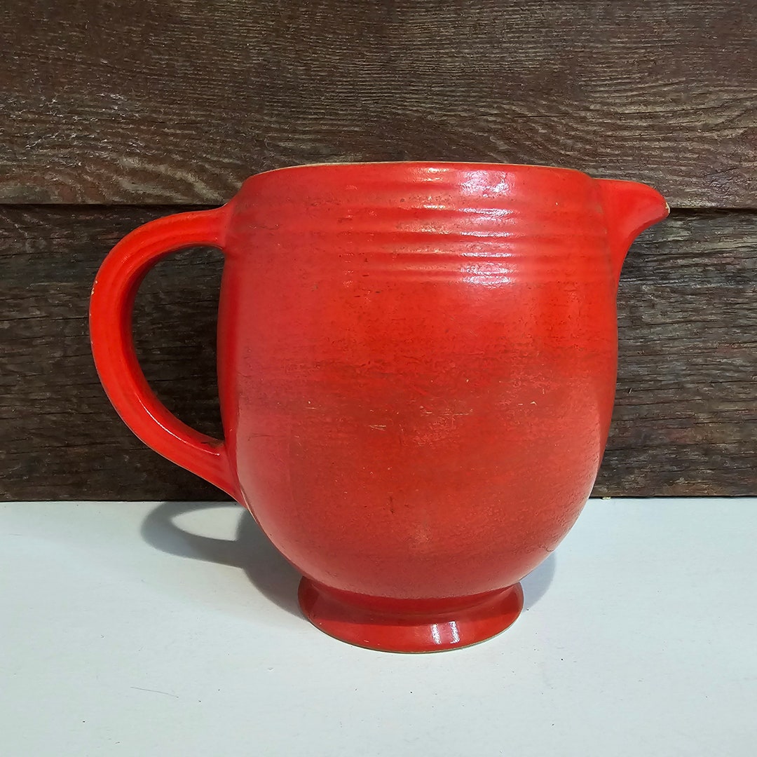 Red Pitcher From Hall's Superior Quality Dishware. Made in the USA ...