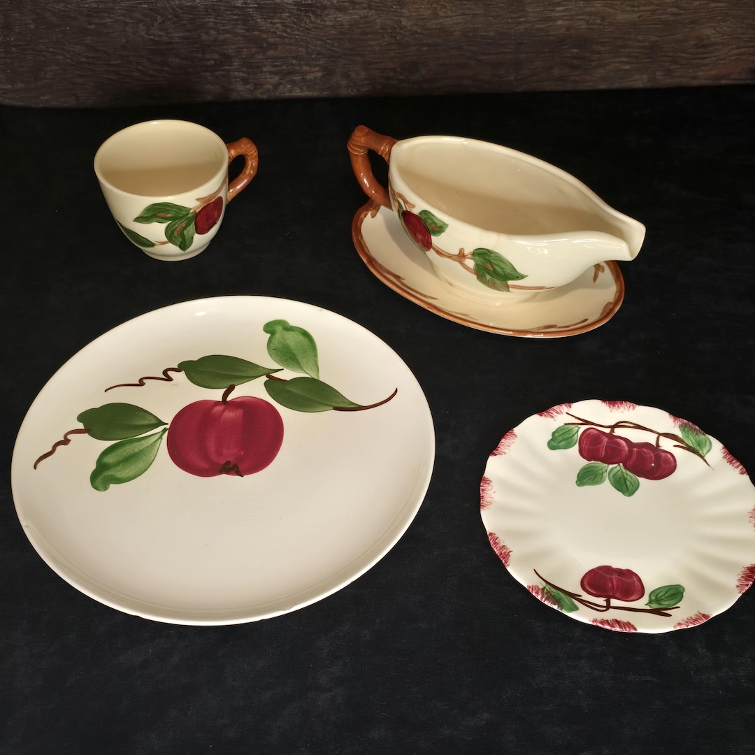 Vintage MCM Apple Dishes, Stetson, Blue Ridge, Francscan - Etsy
