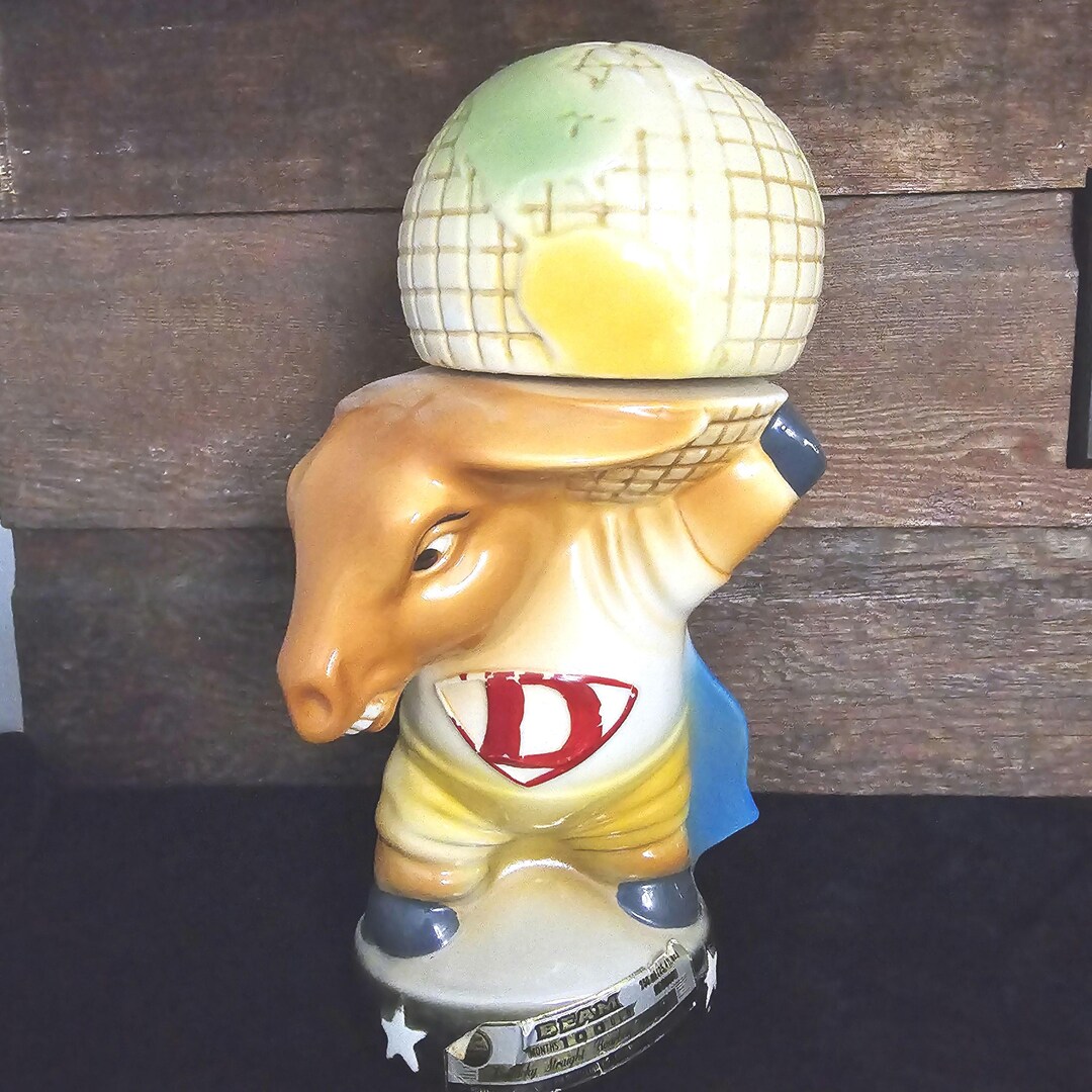 1980 Jim Beam Donkey Decanter/democratic Donkey Bottle/dems Whiskey ...